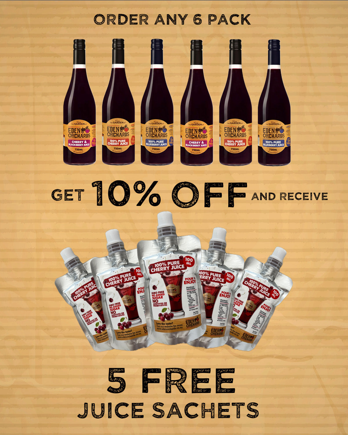 100ml Juice Sachets – Eden Orchards